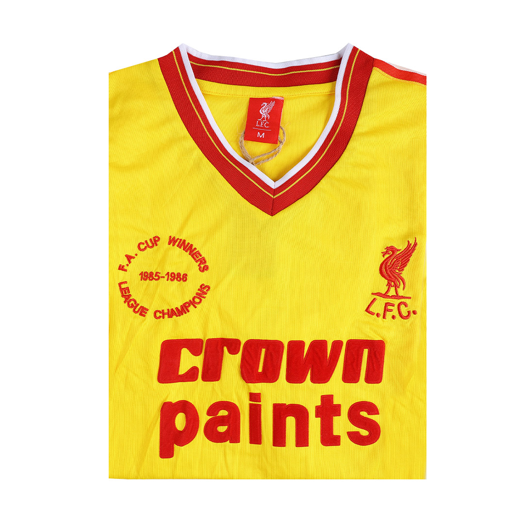 gogoalshop | 85/86 Liverpool Away Yellow Retro Jerseys Shirt | Liverpool