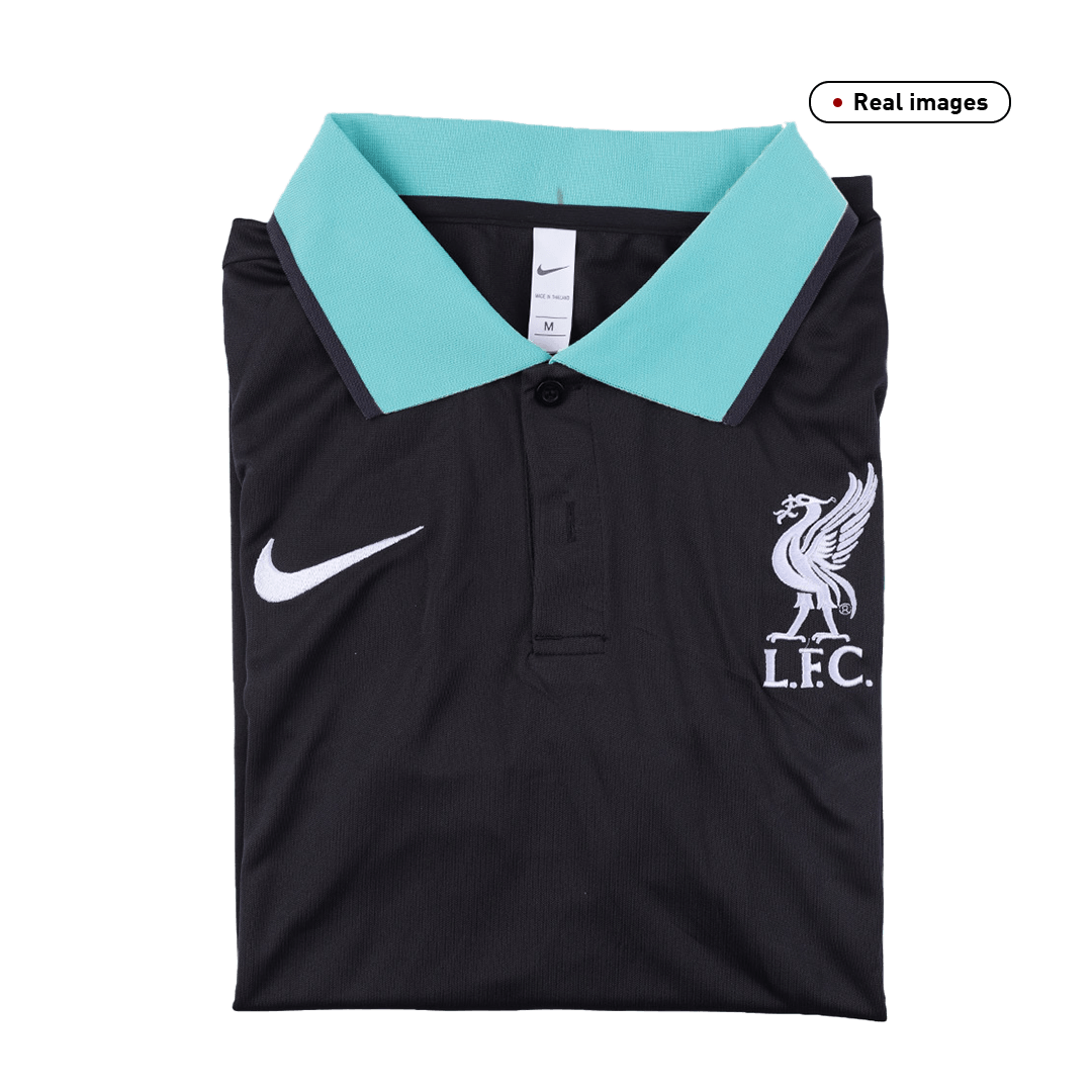 gogoalshop | 20/21 Liverpool Core Polo Shirt-Black&Green | Liverpool gogoalshop | 20/21 Liverpool Core Polo Shirt-Black&Green | Liverpool