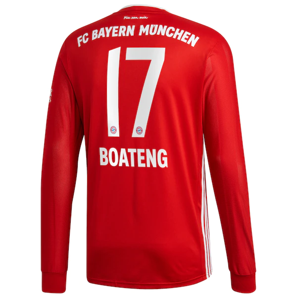 BOATENG #17 Bayern Munich Home Long Sleeve Soccer Jersey 2020/21 ...