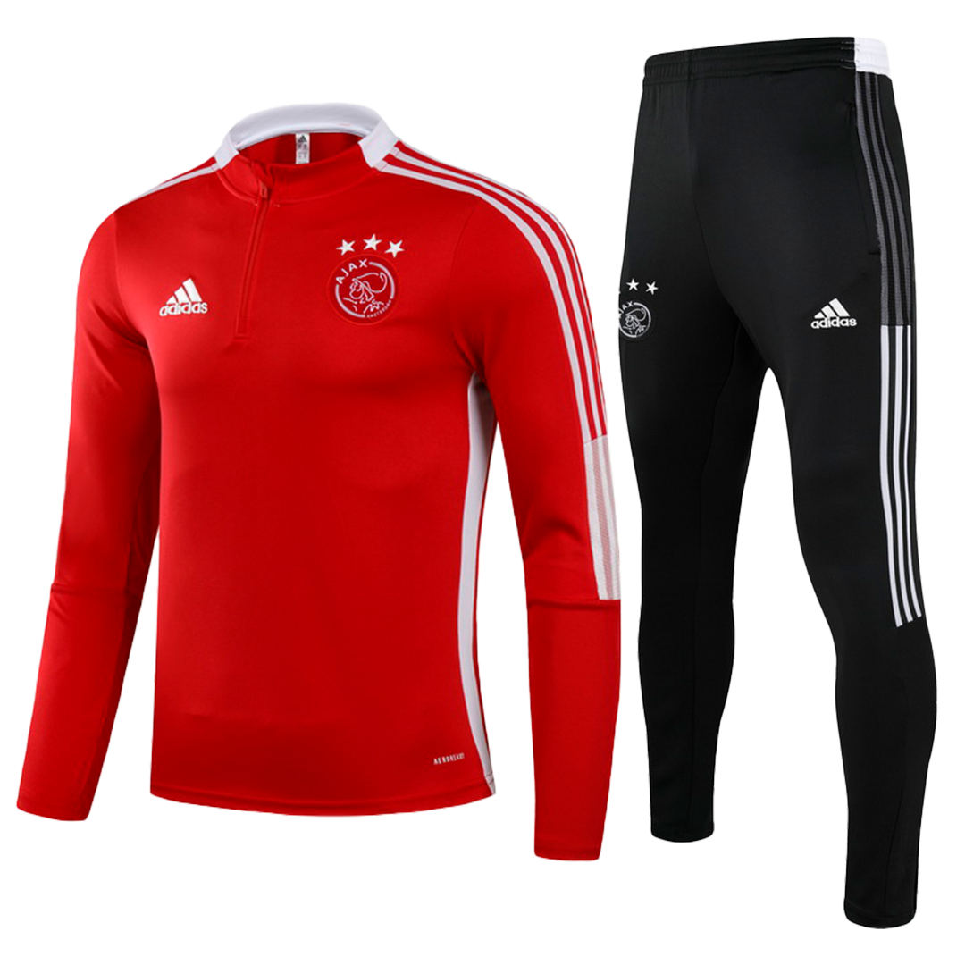 Ajax 1/4 Zip Tracksuit 2021/22 Red | Gogoalshop