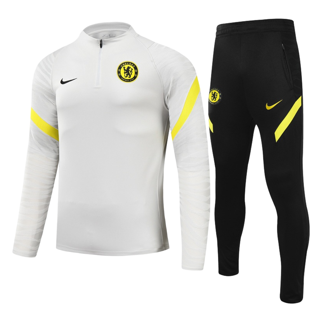Chelsea 1/4 Zip Tracksuit 2021/22 Kids Gray | Gogoalshop
