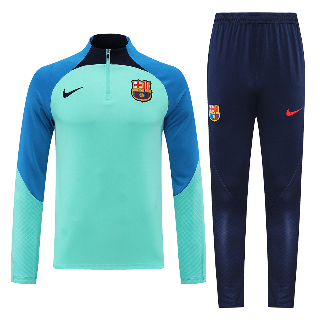 Barcelona 1/4 Zip Tracksuit 2022/23 Green | Gogoalshop