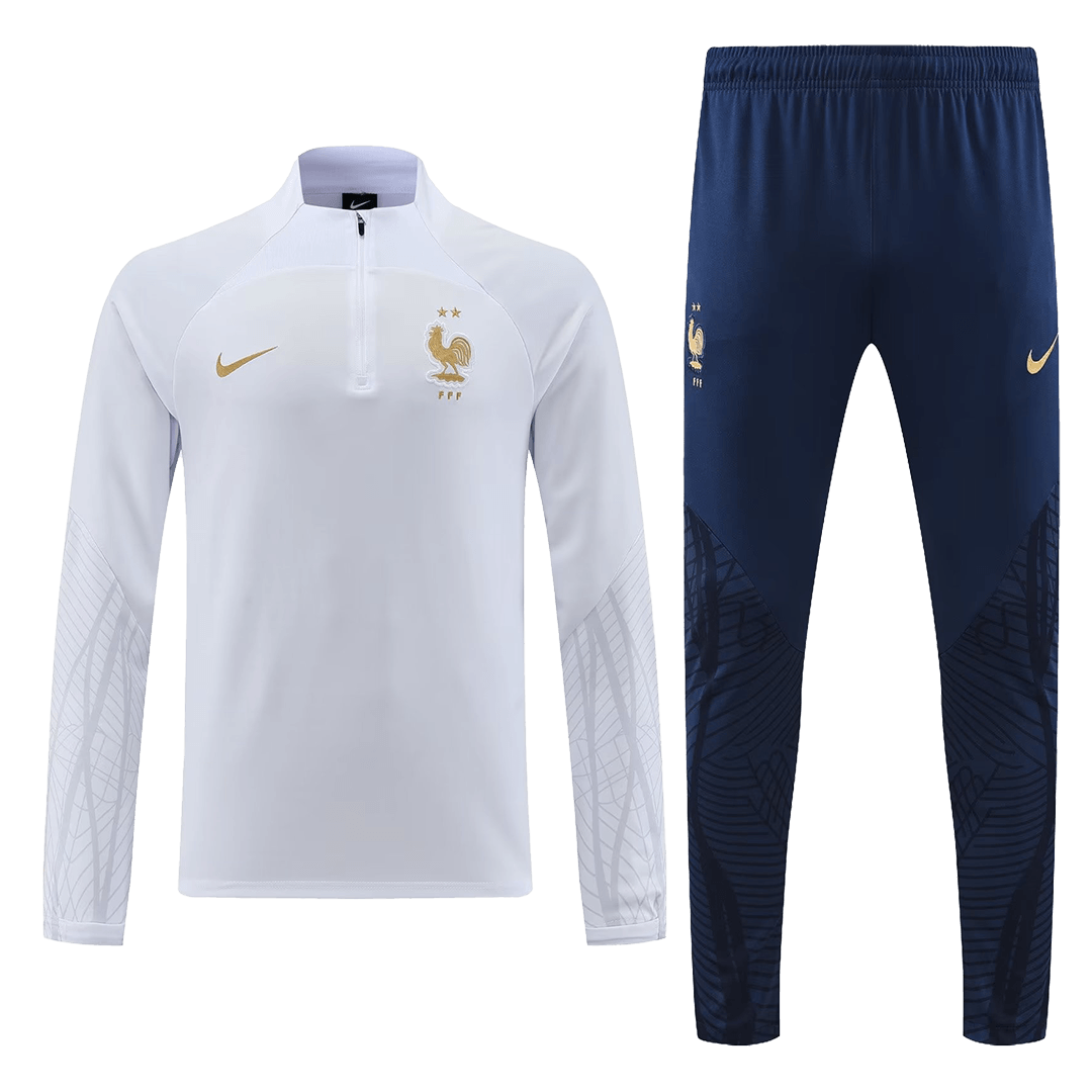 France 1/4 Zip Tracksuit 2022 White | Gogoalshop