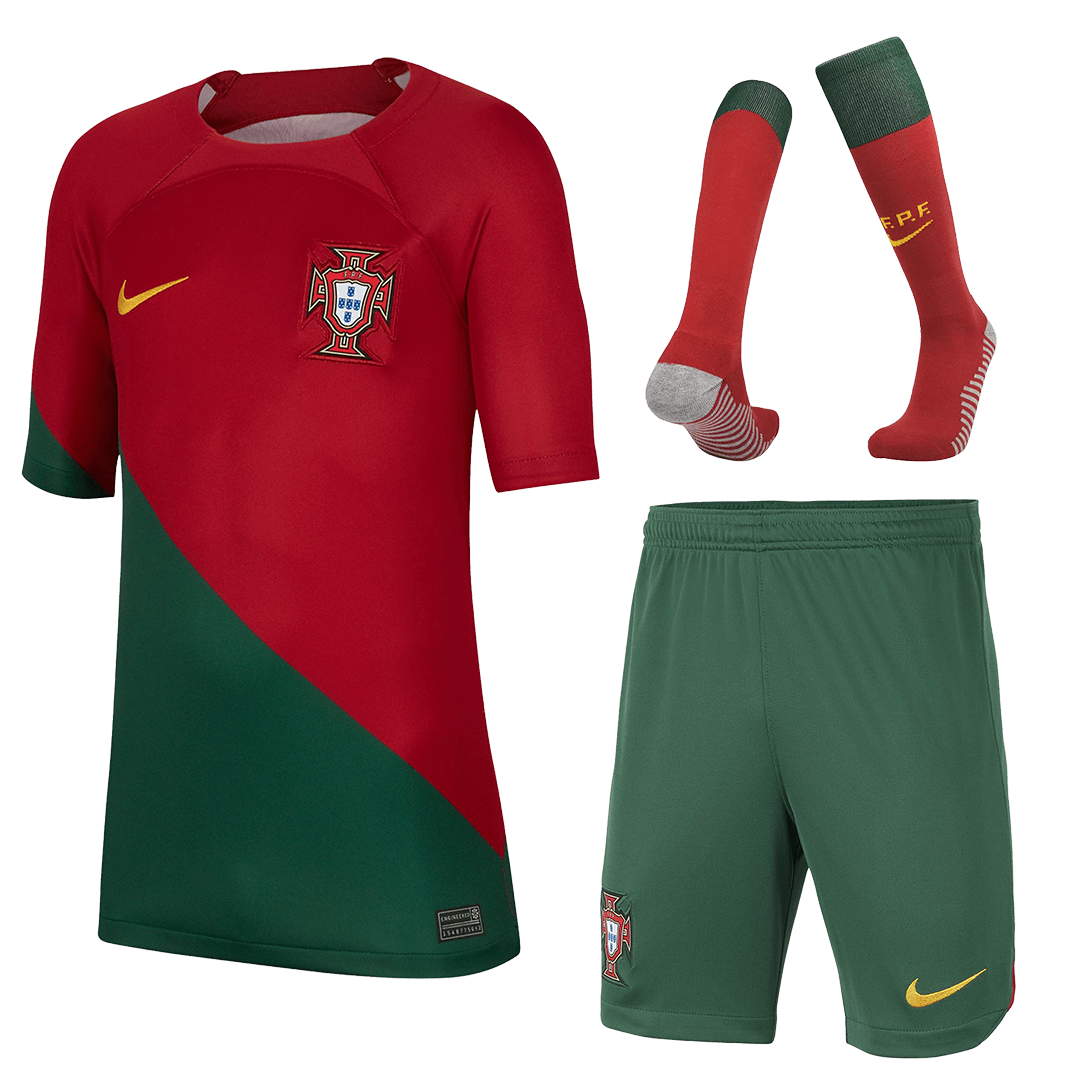 Portugal Home Kids Jerseys Full Kit 2022/23 | Gogoalshop