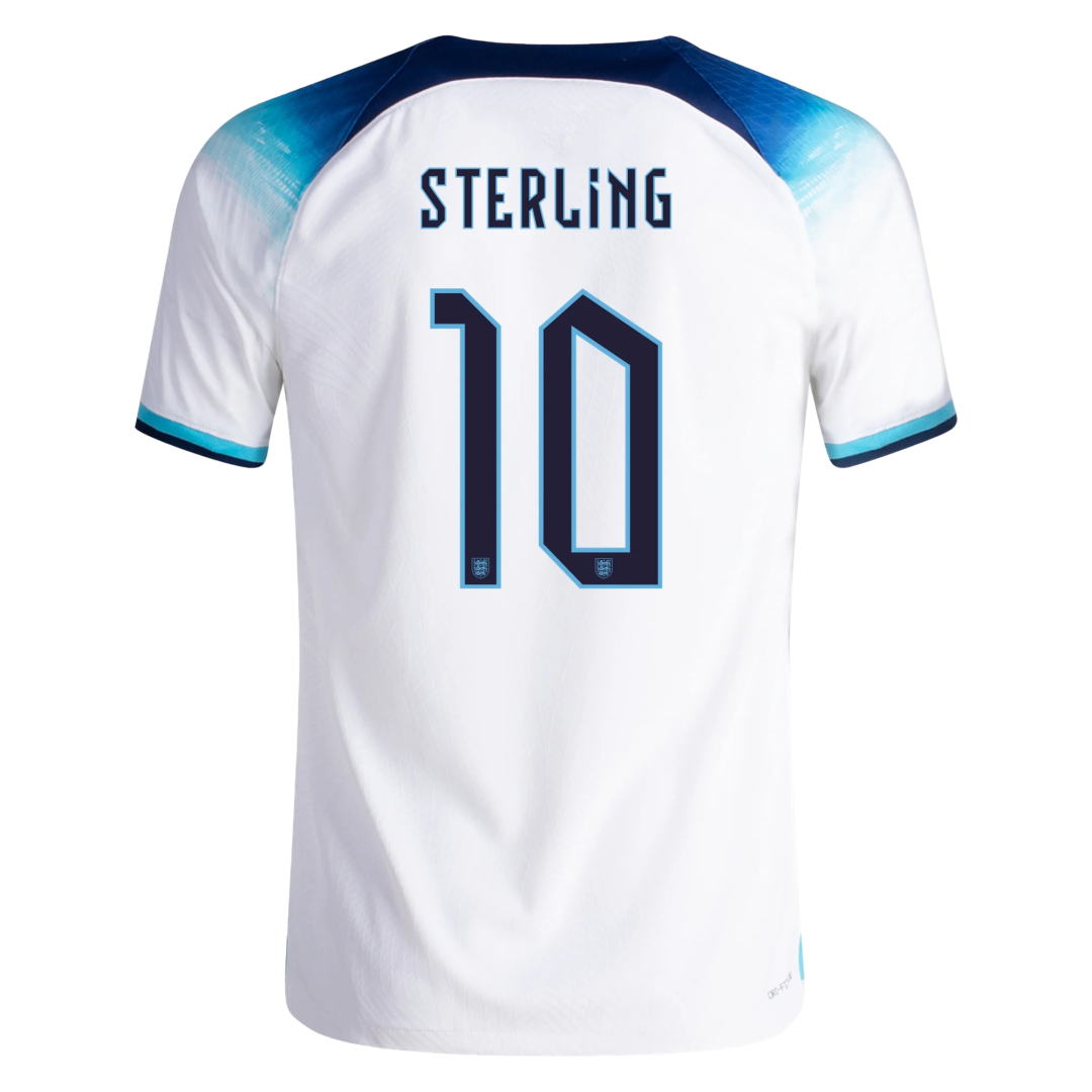 STERLING #10 England Home Authentic Jersey World Cup 2022 | Gogoalshop
