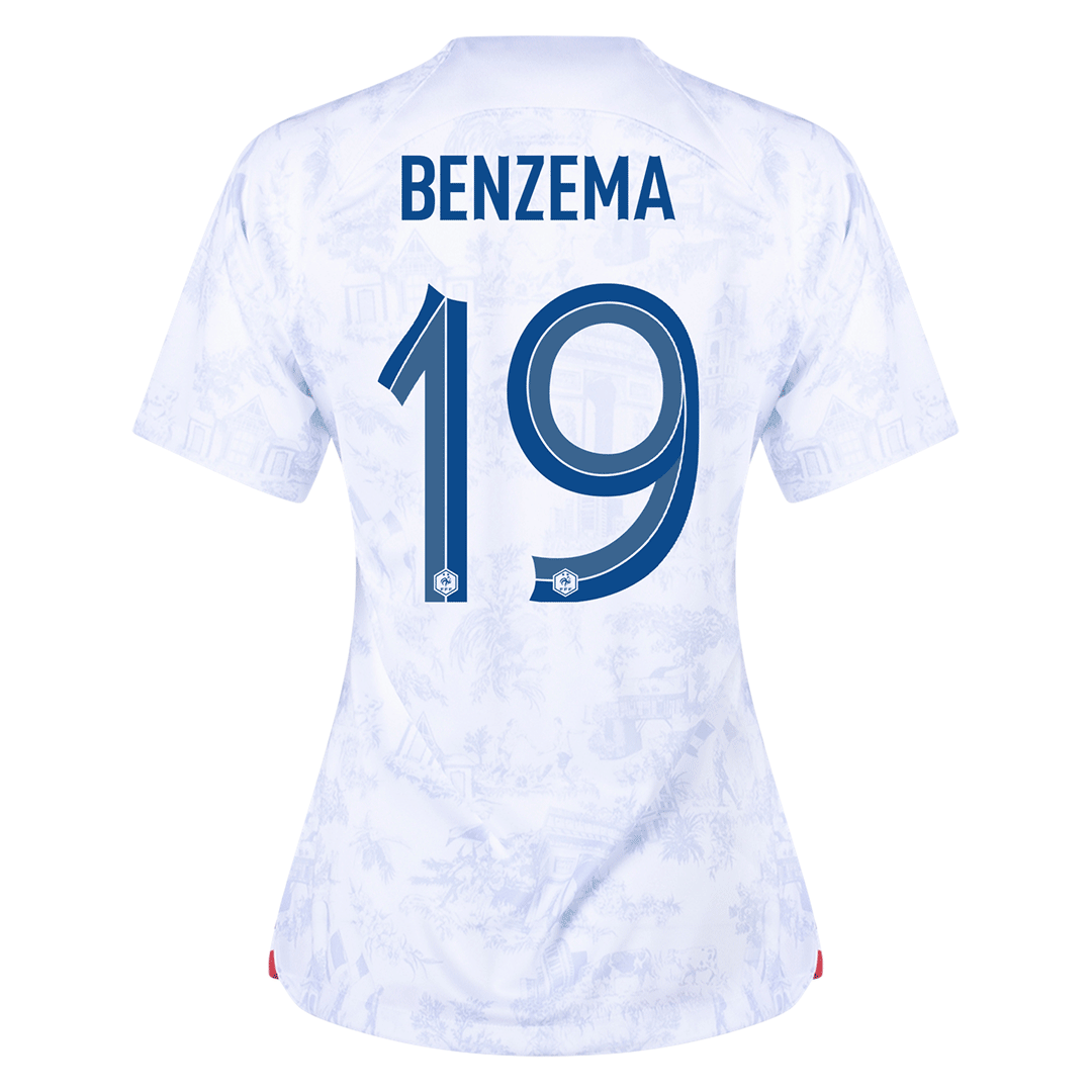 BENZEMA #19 France Away Jersey World Cup 2022 Women | Gogoalshop