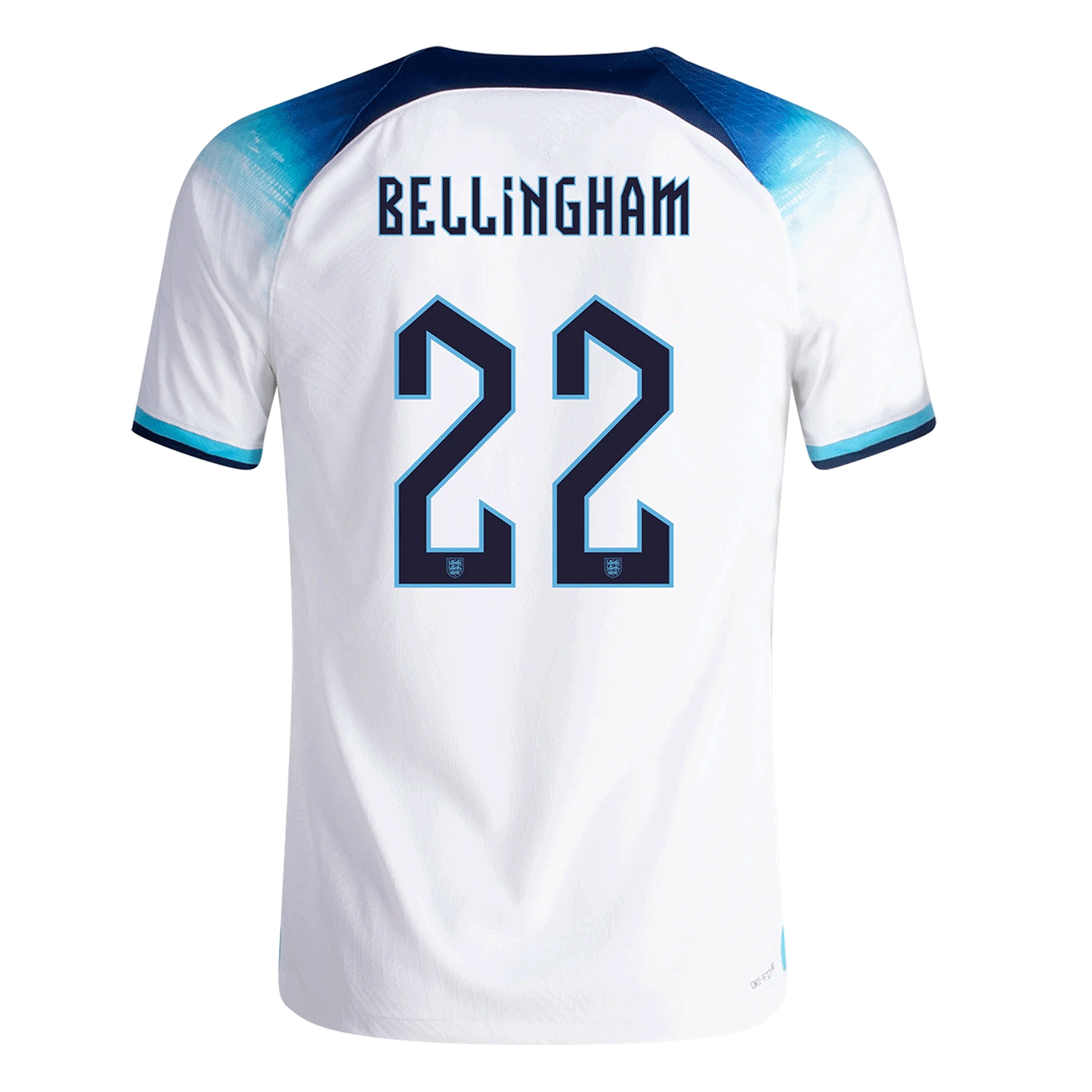 BELLINGHAM #22 England Home Authentic Jersey World Cup 2022 | Gogoalshop