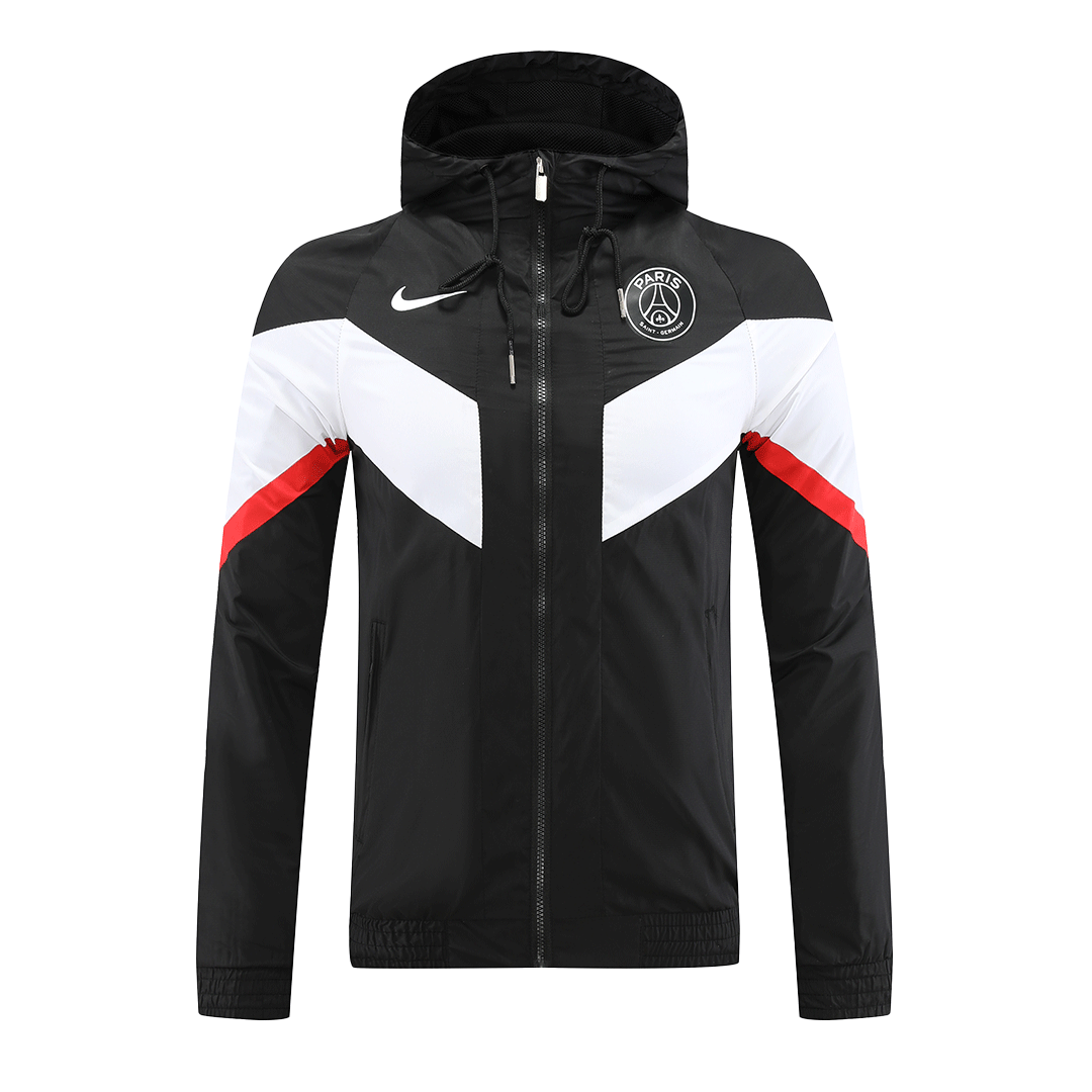 PSG Hoodie Windbreaker Jacket 2022/23 - Black | Gogoalshop