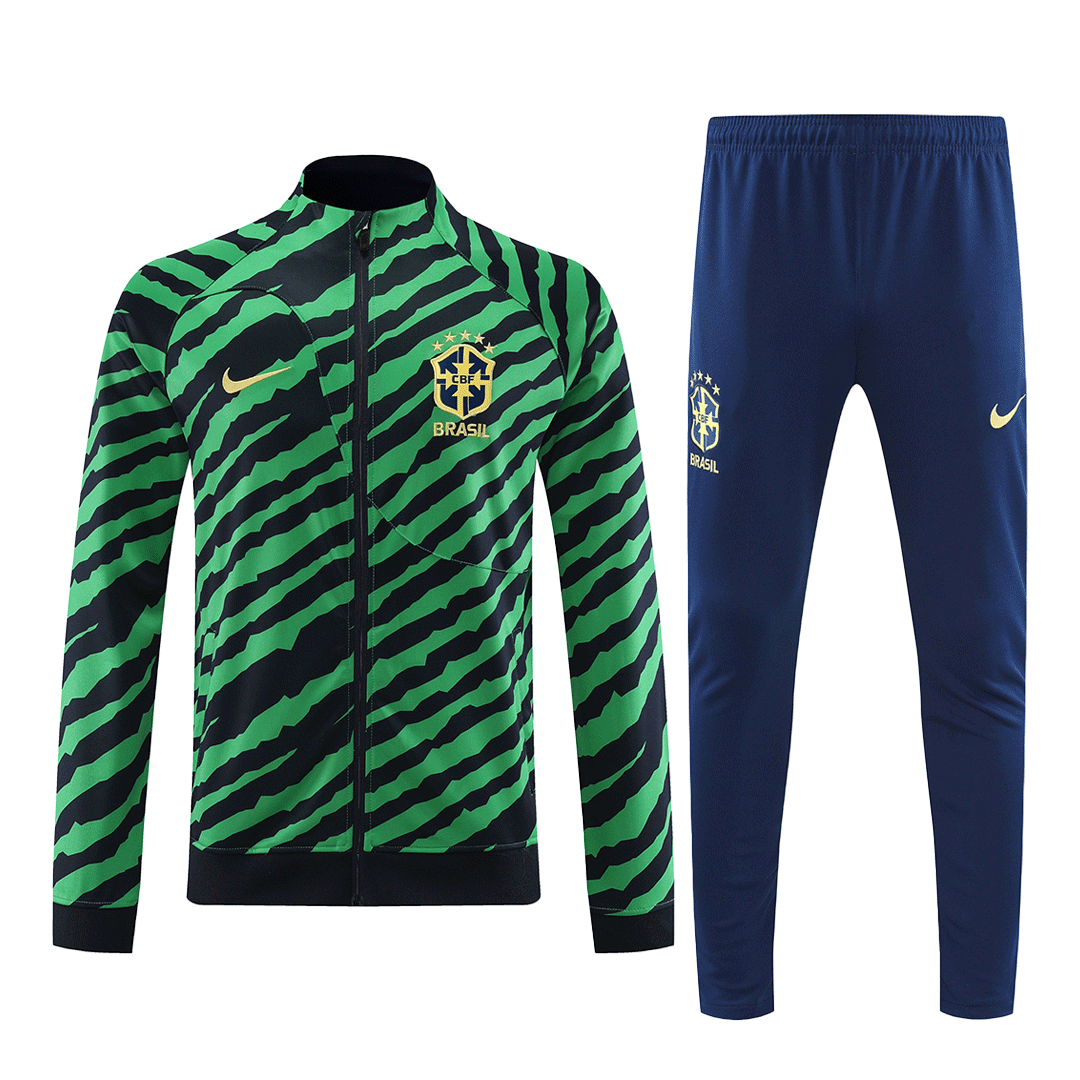 Brazil Jacket Tracksuit 2022 Green&Black | Gogoalshop