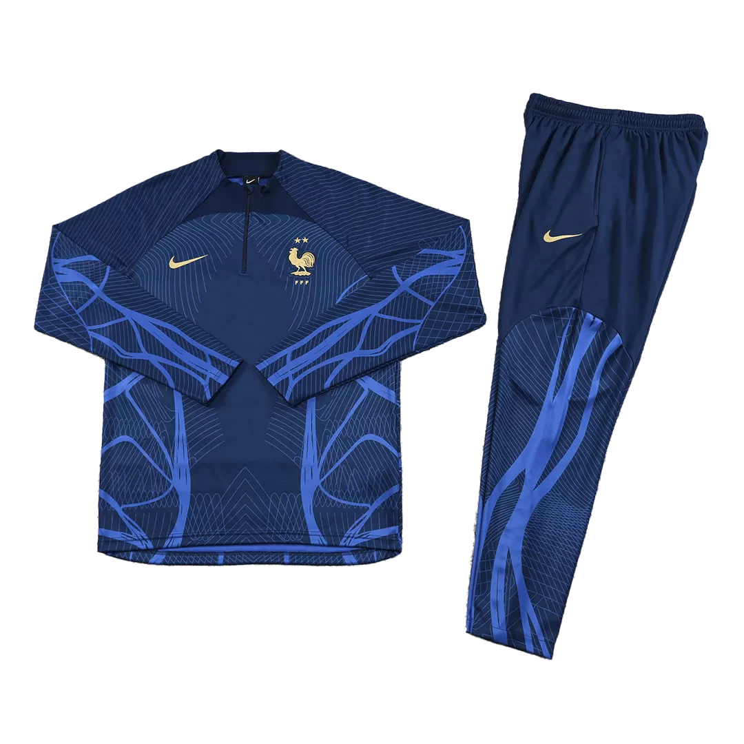 France 1/4 Zip Tracksuit 2022 Navy | Gogoalshop