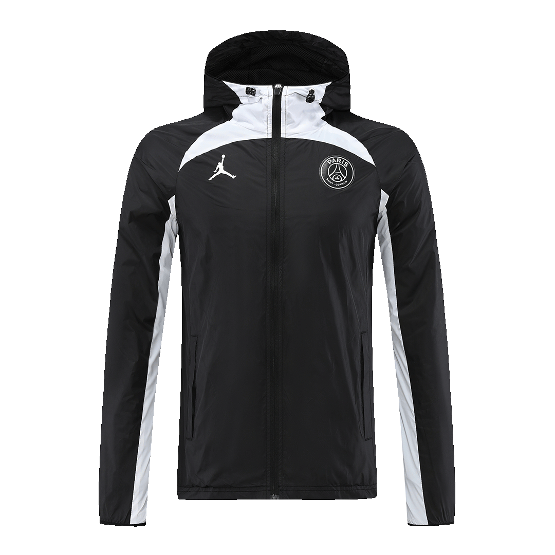 PSG Hoodie Windbreaker Jacket 2022/23 - Black | Gogoalshop