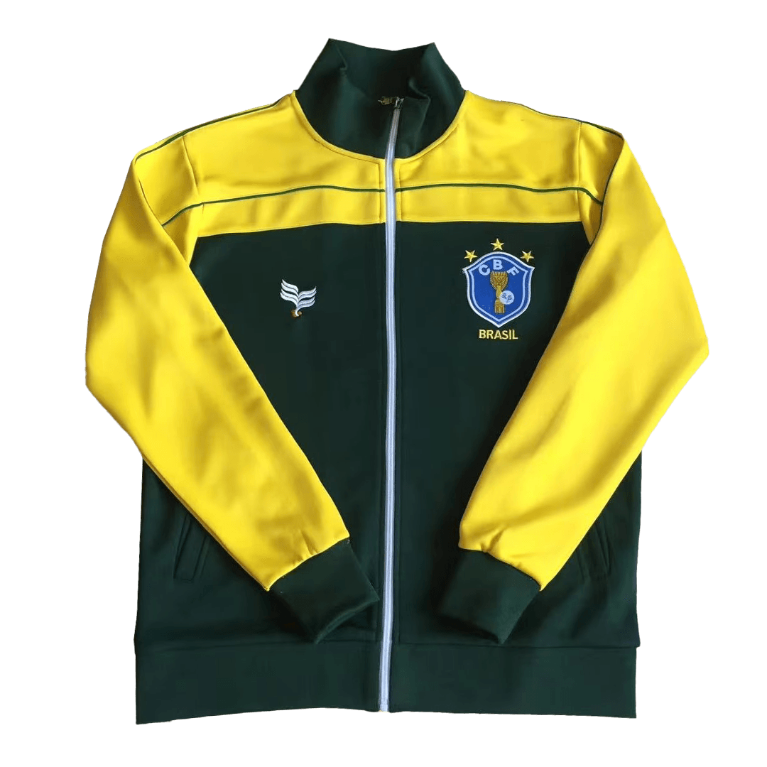 Vintage Brazil Track Jacket 1982 - Green&Yellow | Gogoalshop