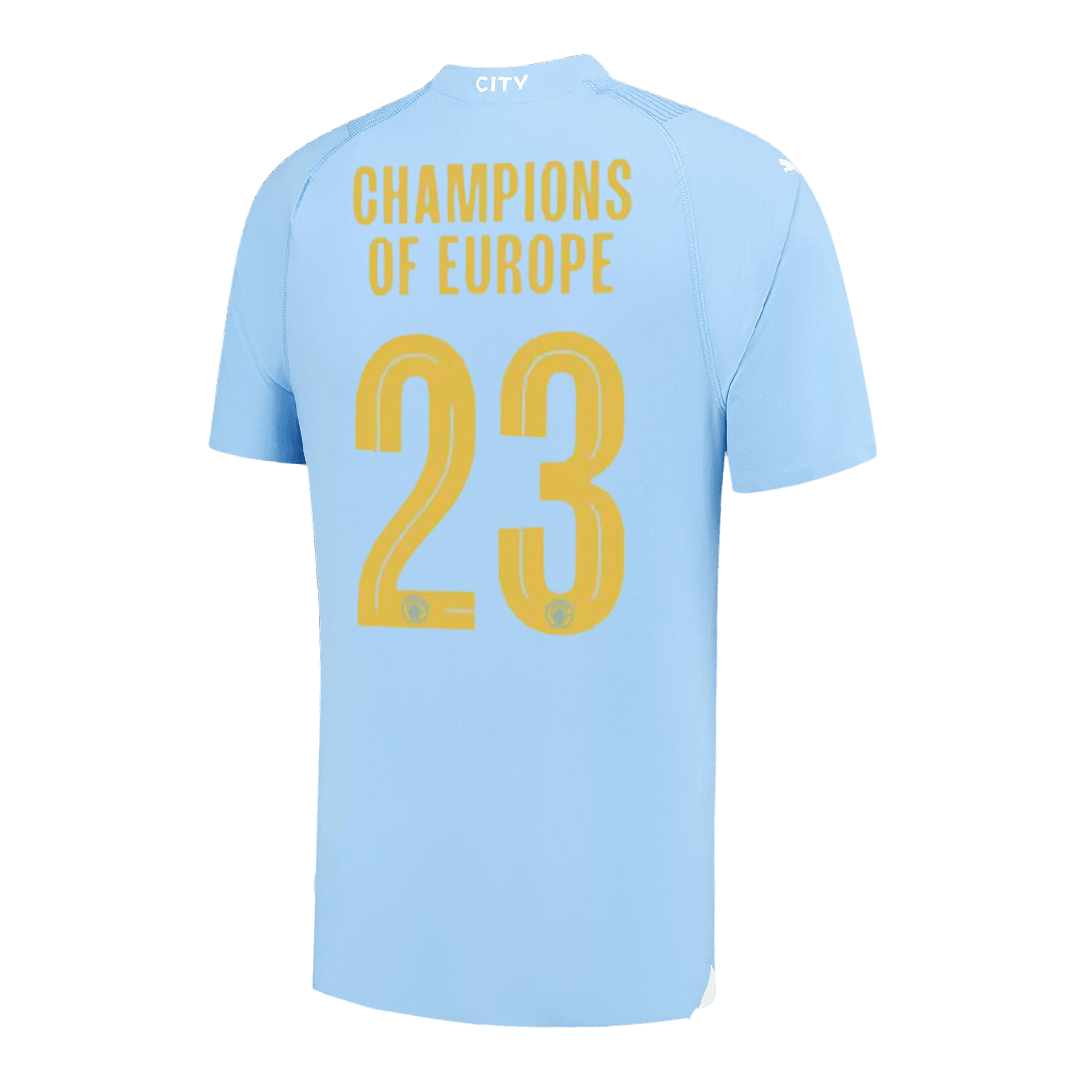 CHAMPIONS OF EUROPE #23 Manchester City Home Authentic Jersey 2023/24 ...