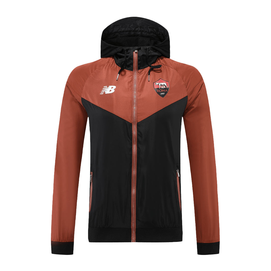 Roma Hoodie Windbreaker Jacket 2022/23 - Red&Black | Gogoalshop