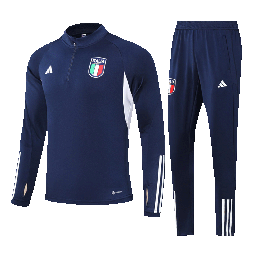 Italy 1/4 Zip Tracksuit 2023/24 Kids Navy | Gogoalshop