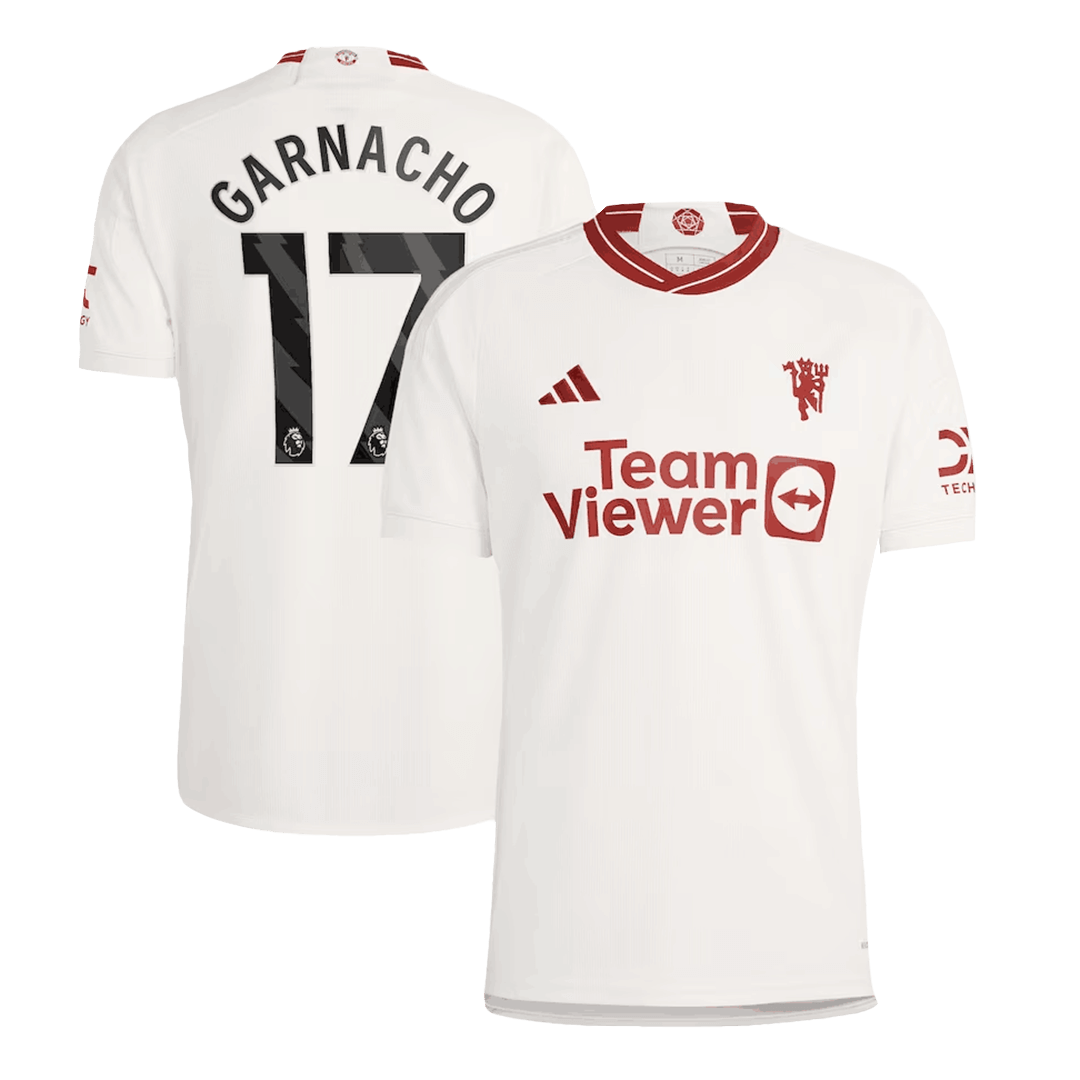 GARNACHO #17 Manchester United Third Away Soccer Jersey 2023/24 ...