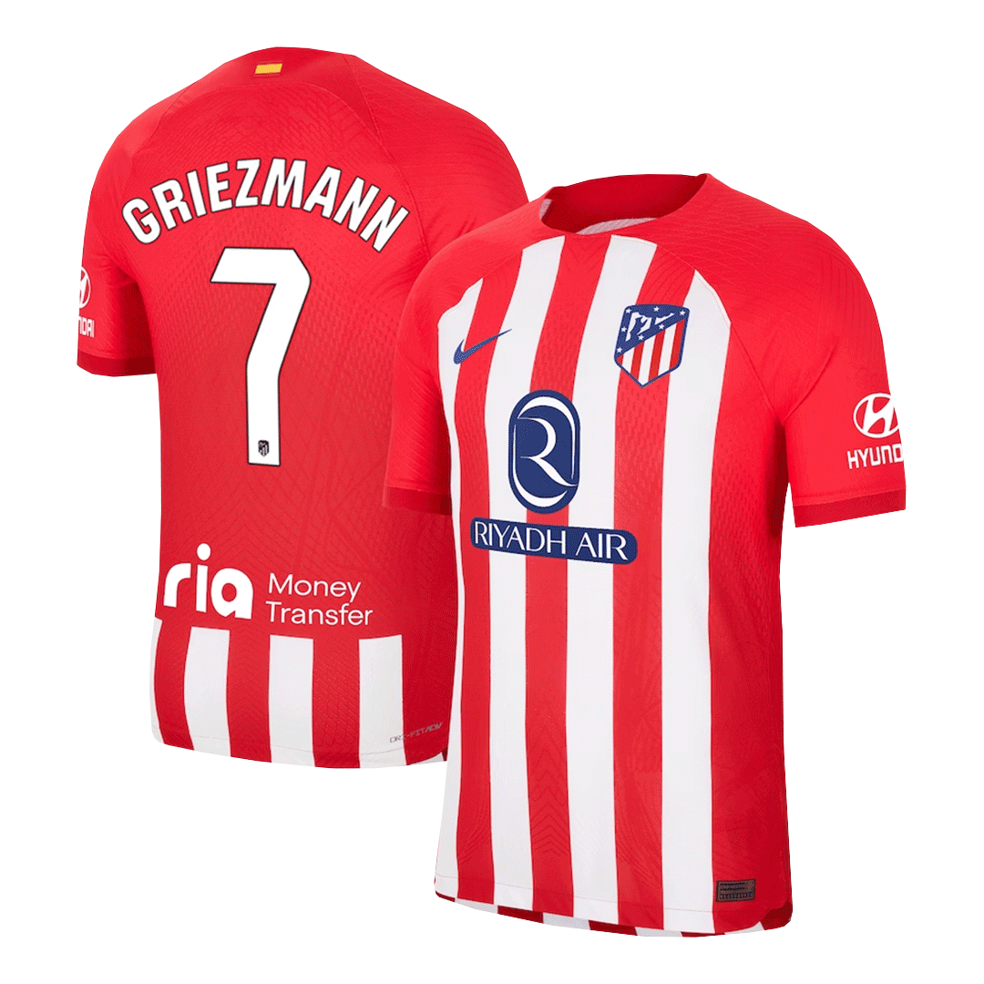 GRIEZMANN #7 Atletico Madrid Home Authentic Soccer Jersey 2023/24 ...