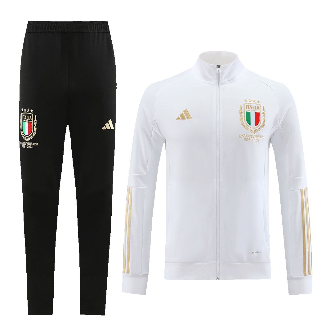 Italy Jacket Tracksuit 2023/24 White | Gogoalshop
