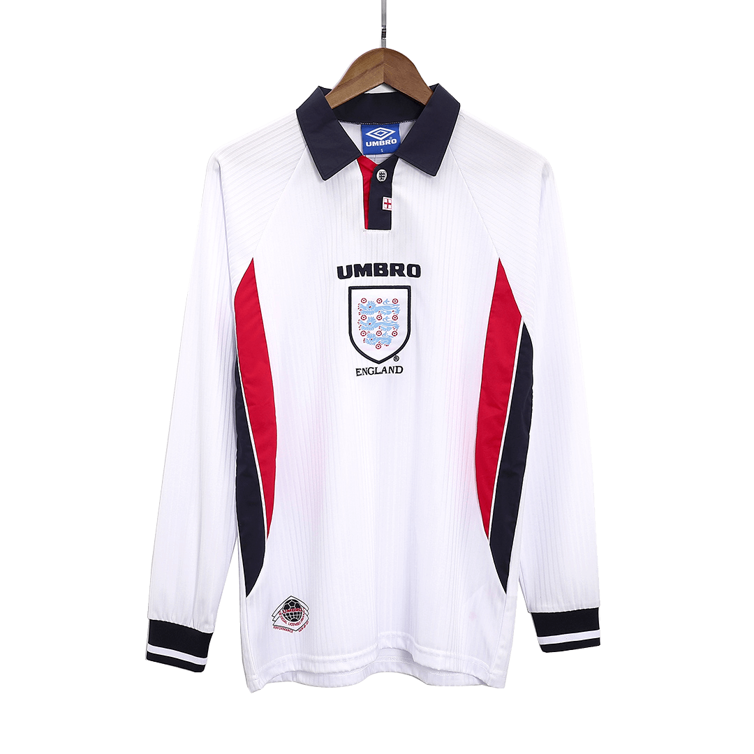 Vintage Soccer Jersey England Home Long Sleeve 1998 | Gogoalshop