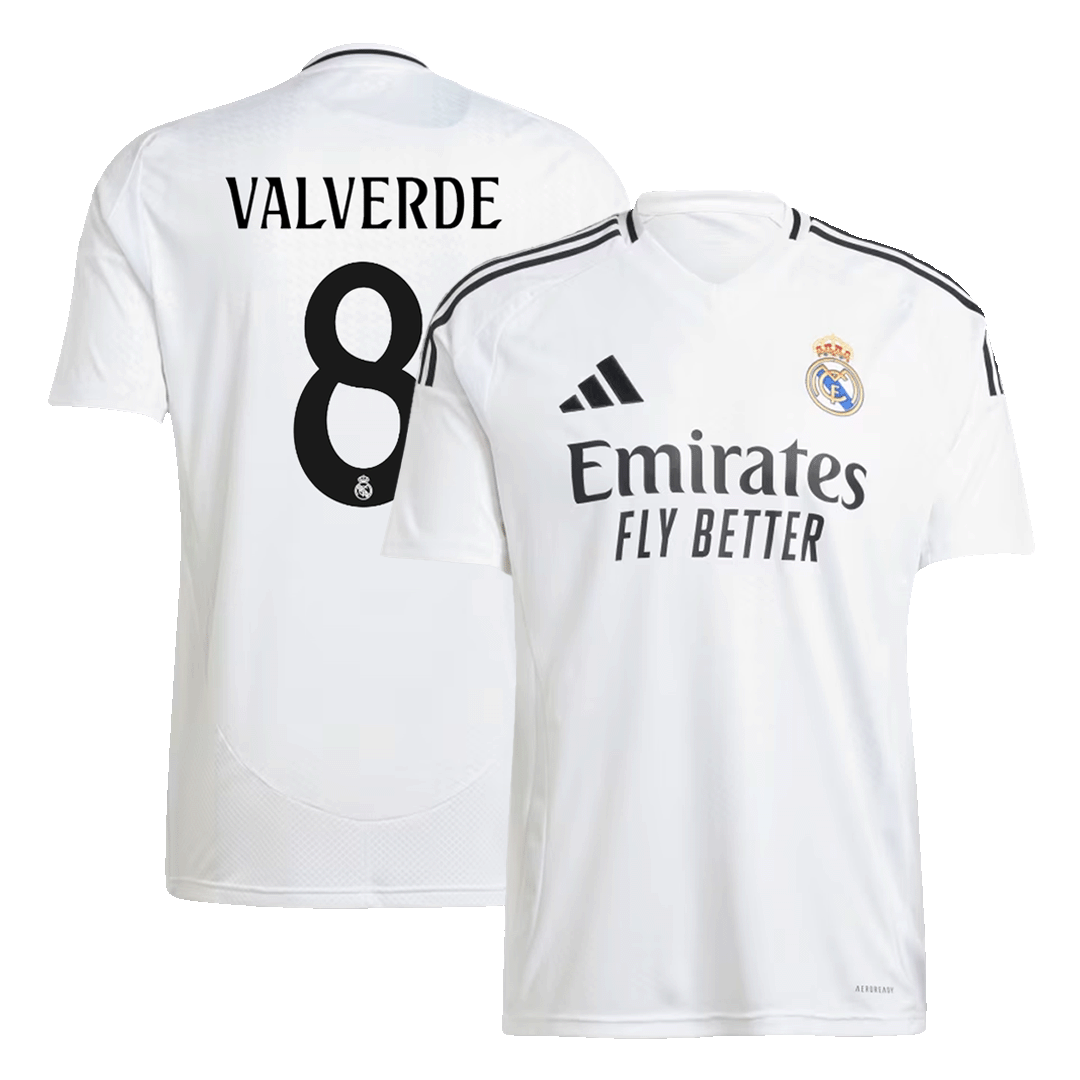 VALVERDE #8 Real Madrid Home Soccer Jersey 2024/25 | Gogoalshop